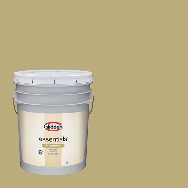 Glidden Essentials 5 gal. PPG1111-4 Nettle Satin Exterior Paint PPG1111 ...