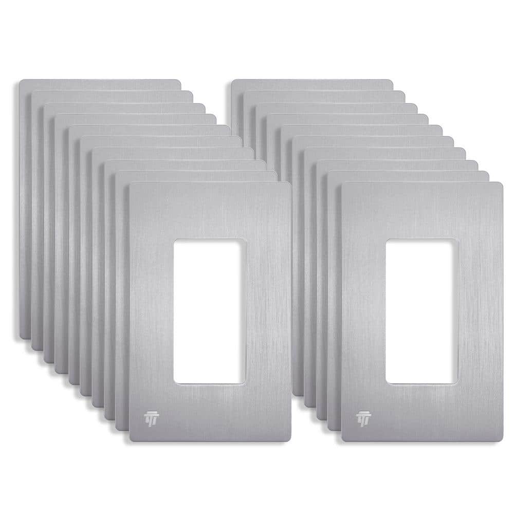 Reviews for ENERLITES Brushed Silver 1-Gang, Decorator/Rocker, Plastic ...