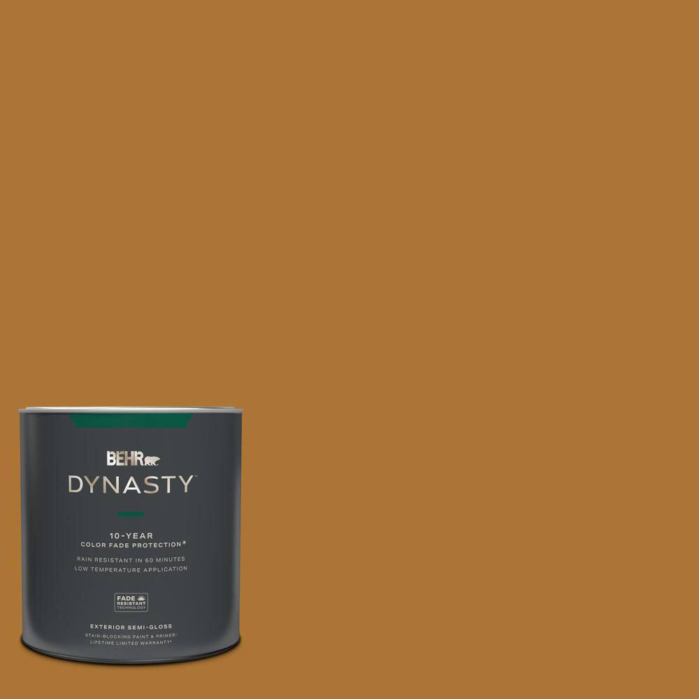 BEHR DYNASTY 1 qt. #S-H-320 Enchanting Ginger Semi-Gloss Exterior Stain ...