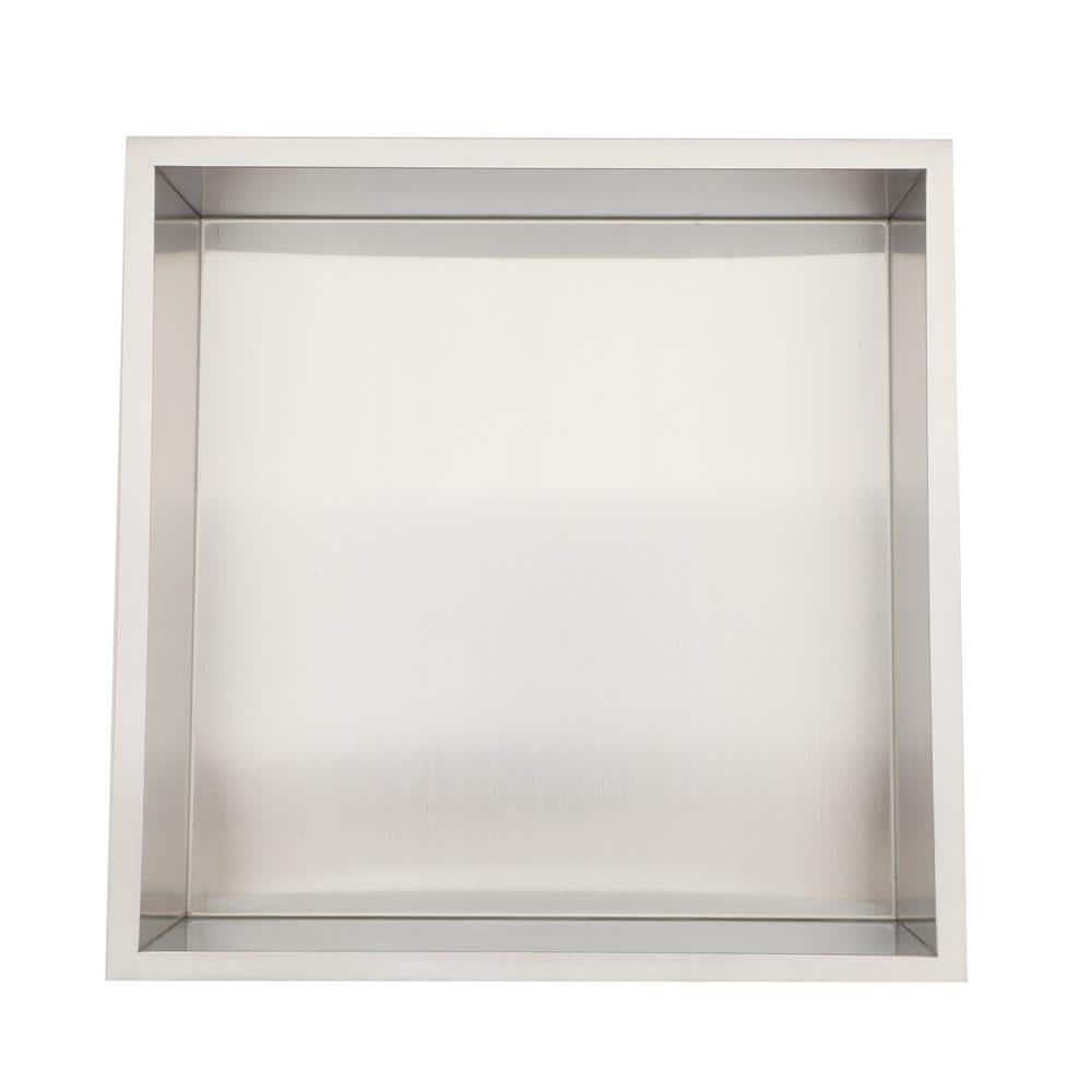 LORDEAR 12 in. W x 12 in. H x 3.94 in. D 18-Gauge Square Bathroom ...