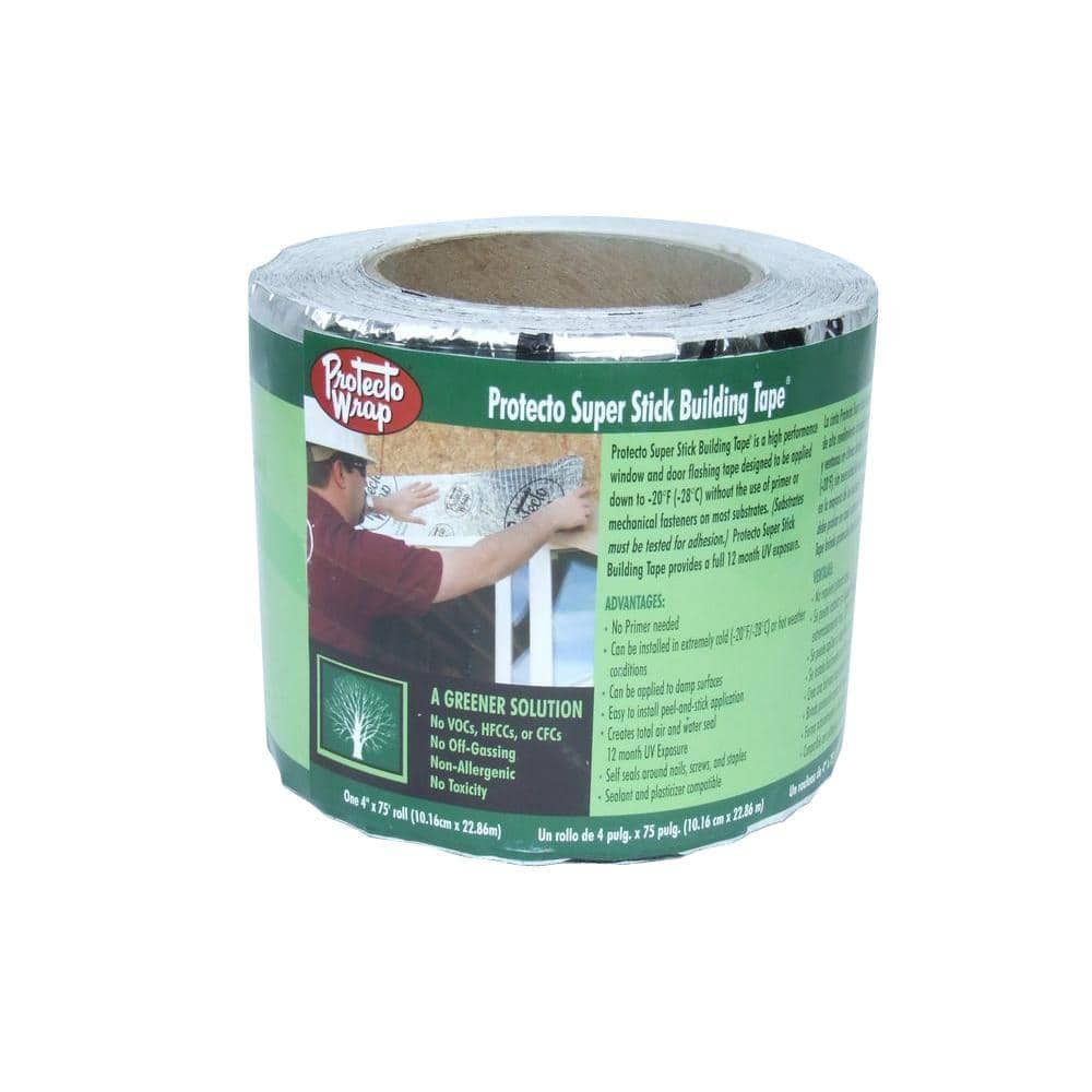 Protecto Wrap 4 in. x 75 ft. Super Stick Building Tape 5007246 - The ...