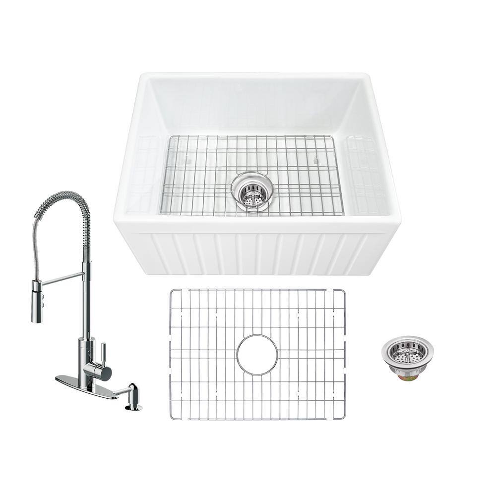 IPT Sink Company All-in-One Apron Front Fluted/Plain Reversible ...