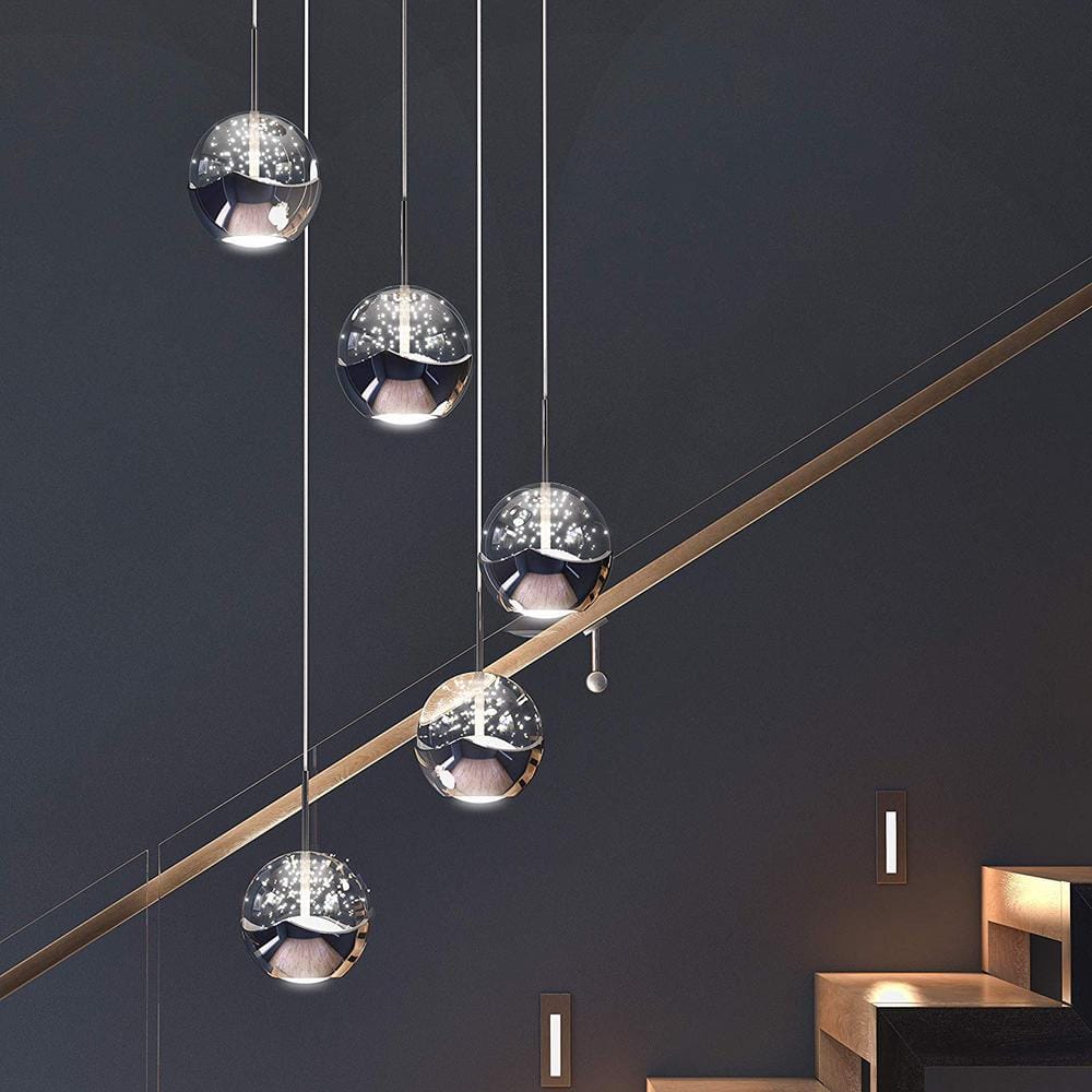 Artika Oracle 22-Watt 5 Light Chrome Modern Integrated LED Pendant ...