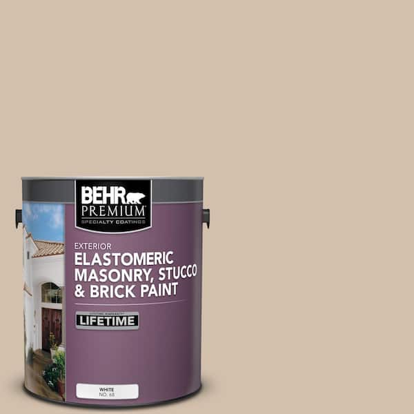BEHR PREMIUM 1 gal. #PFC-27 Light Rattan Elastomeric Masonry, Stucco ...