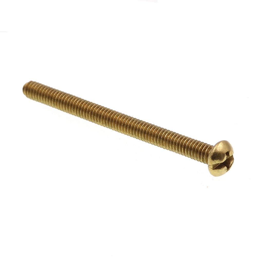 Prime-Line #8-32 x 2 in. Solid Brass Phillips/Slotted Combination Drive ...