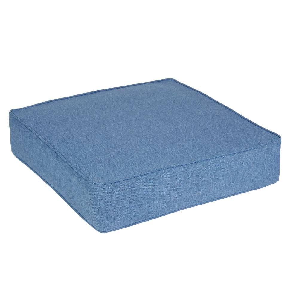Hampton Bay 24 in. W x 24 in. D CushionGuard Universal Outdoor Ottoman ...