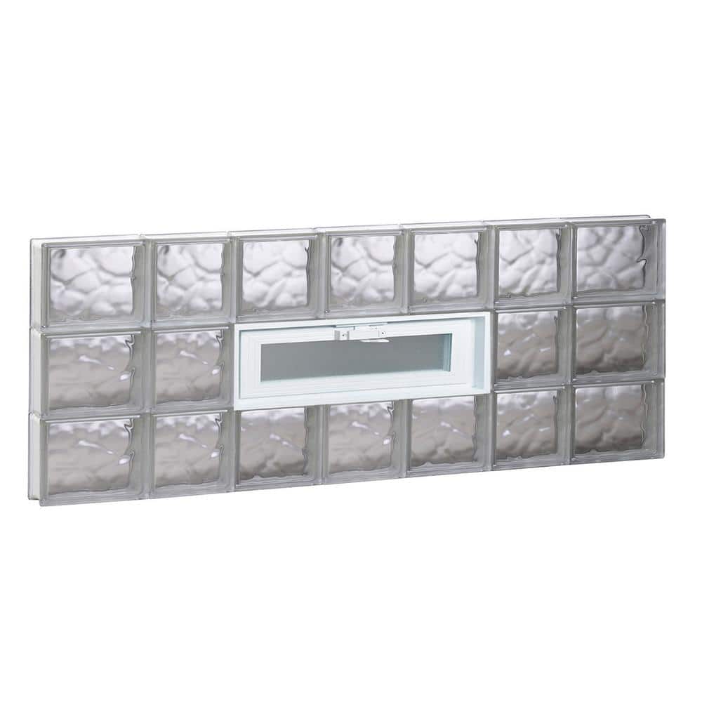 Clearly Secure 44.25 in. x 17.25 in. x 3.125 in. Frameless Wave Pattern ...