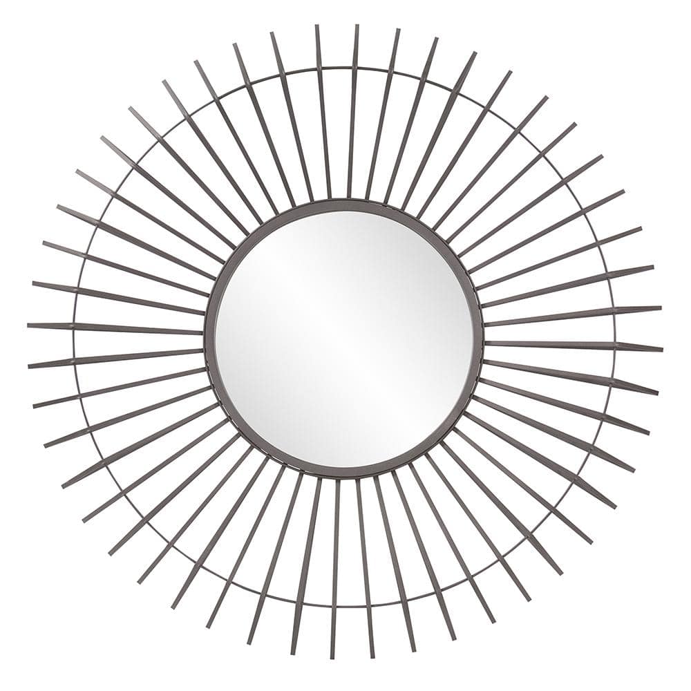 Marley Forrest Large Sunburst Graphite Gray Contemporary Mirror (42 in ...