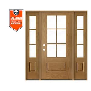 Krosswood Doors UINTAH Farmhouse 64 in. x 79 in. 6-Lite Left-Hand ...