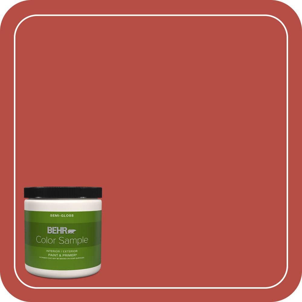 BEHR PREMIUM PLUS 8 oz. #M160-7 Raging Bull Semi-Gloss Interior ...