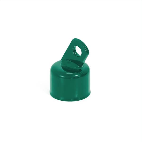Fencer Wire 1-5/8 in. Chain Link Fence Green Galvanized Steel Top Rail ...