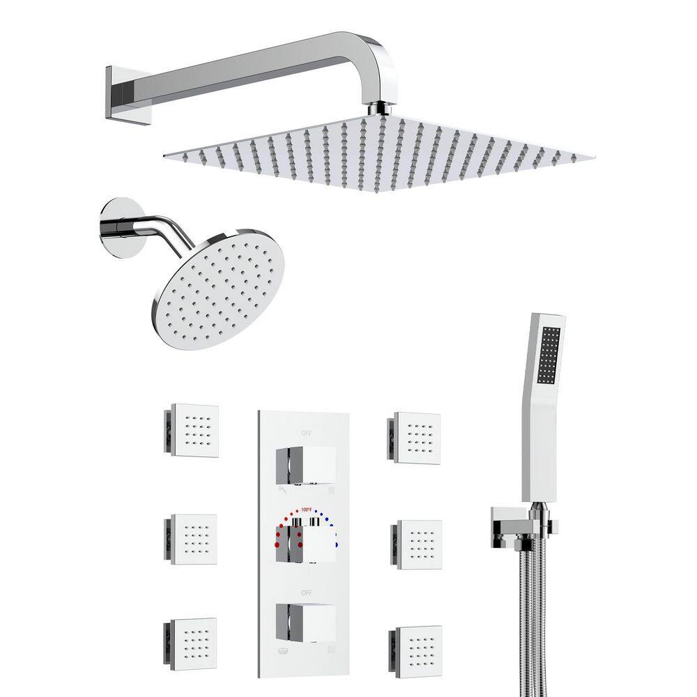 Have a question about YAWWALK Thermostatic 8-Spray 12 and 6 in. Wall ...