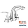 MOEN Darcy 4 in. Centerset 2-Handle Bathroom Faucet in Chrome WS84550 ...
