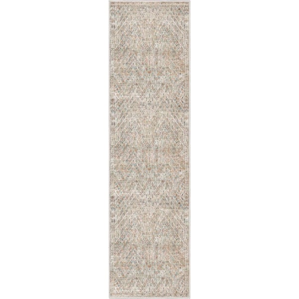 Well Woven Ivory 2 ft. 3 in. x 24 ft. 9 in. Asha Anya Vintage Tribal ...