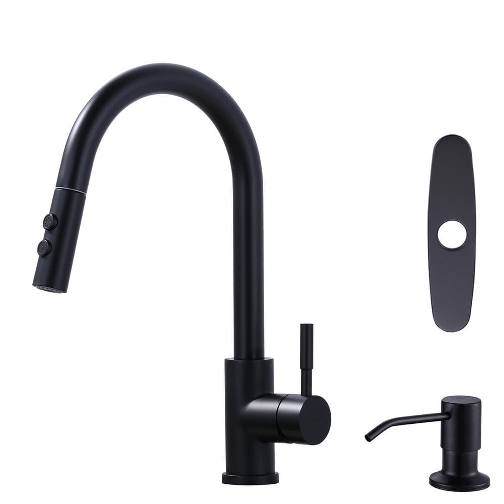AVITAS Single Handle Pull Down Sprayer Kitchen Faucet with Soap ...