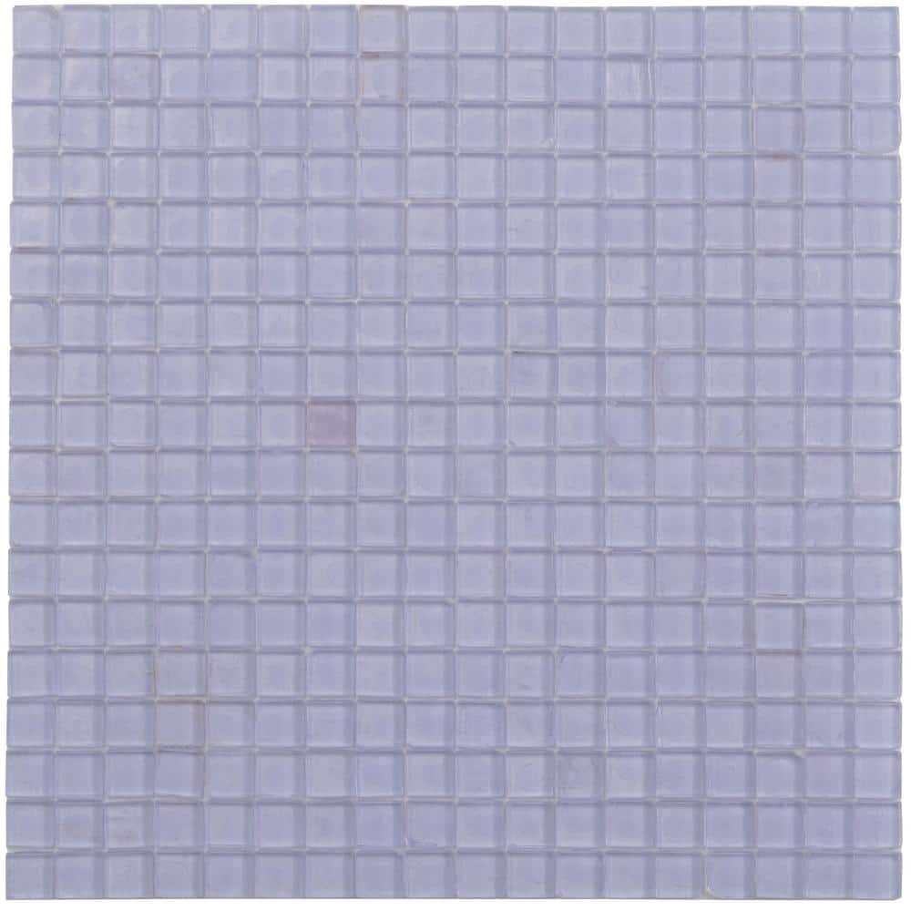 Apollo Tile Skosh 4" x 6" Glossy Floral Purple Red Glass Mosaic Uniform ...