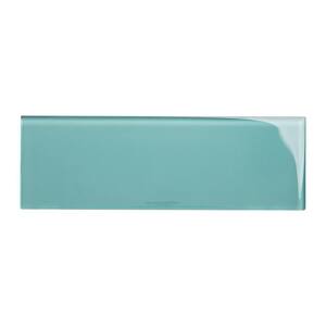 Giorbello Subway Baby Blue 3 in. x 9 in. Glass Tile Sample G3916-SMPL ...