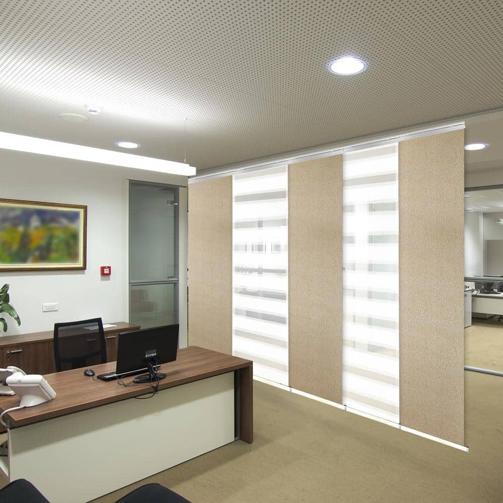 EMOH Rodanthe Gleam 58 in. - 110 in. W x 94 in. L Adjustable 5- Panel ...