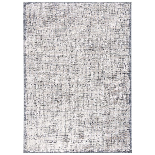 SAFAVIEH History 5 ft. x 8 ft. Ivory/Dark Gray Distressed Area Rug ...