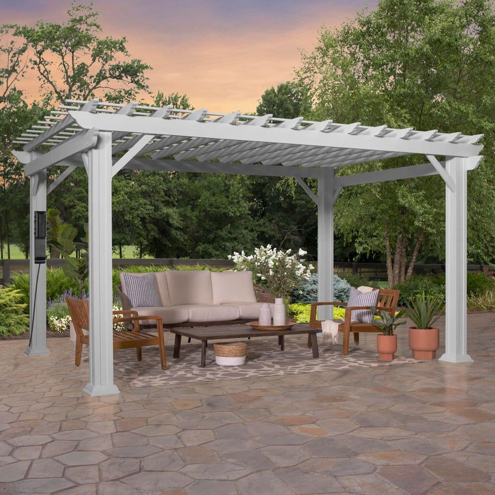 Reviews for Backyard Discovery Hawthorne 14 ft. x 10 ft. White Steel ...