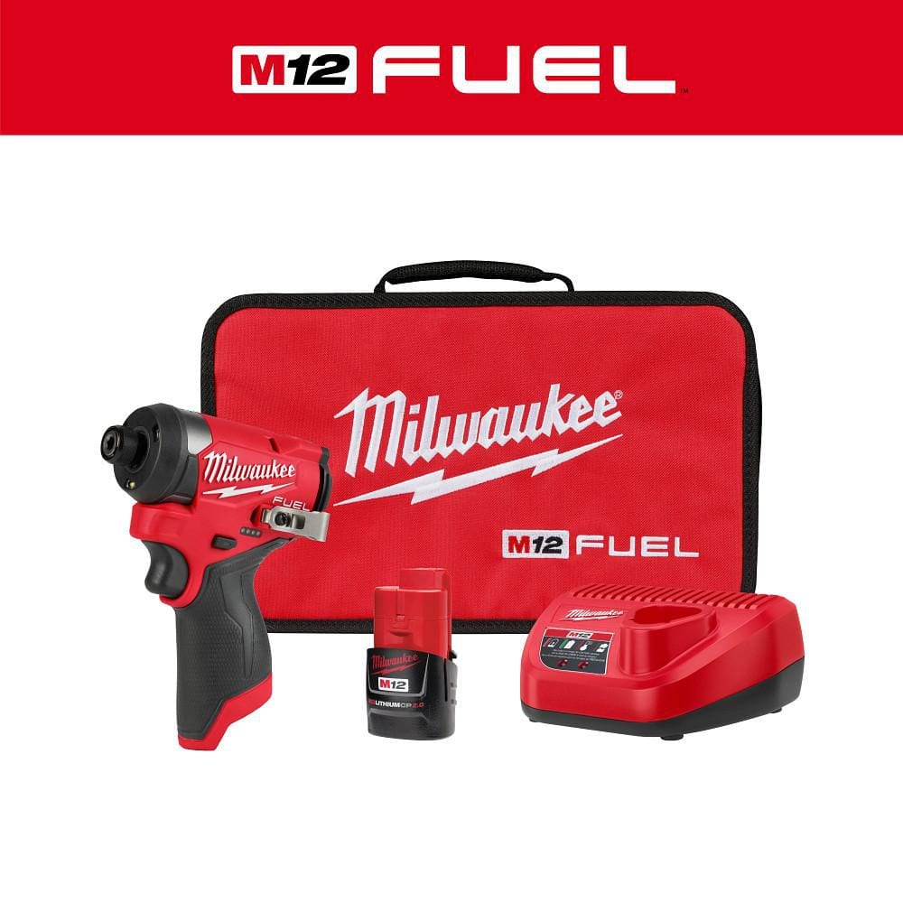 Milwaukee M12 FUEL 12-Volt Lithium-Ion Brushless Cordless 1/4 in. Hex ...
