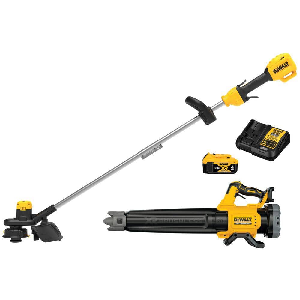 DEWALT 20V MAX Cordless Lithium-Ion String Trimmer and Blower Combo Kit ...