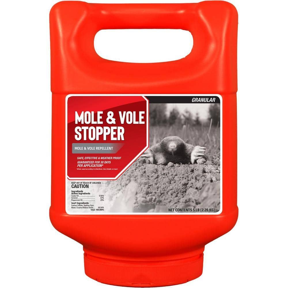 ANIMAL STOPPER Mole and Vole Stopper Animal Repellent, 5# Ready-to-Use ...