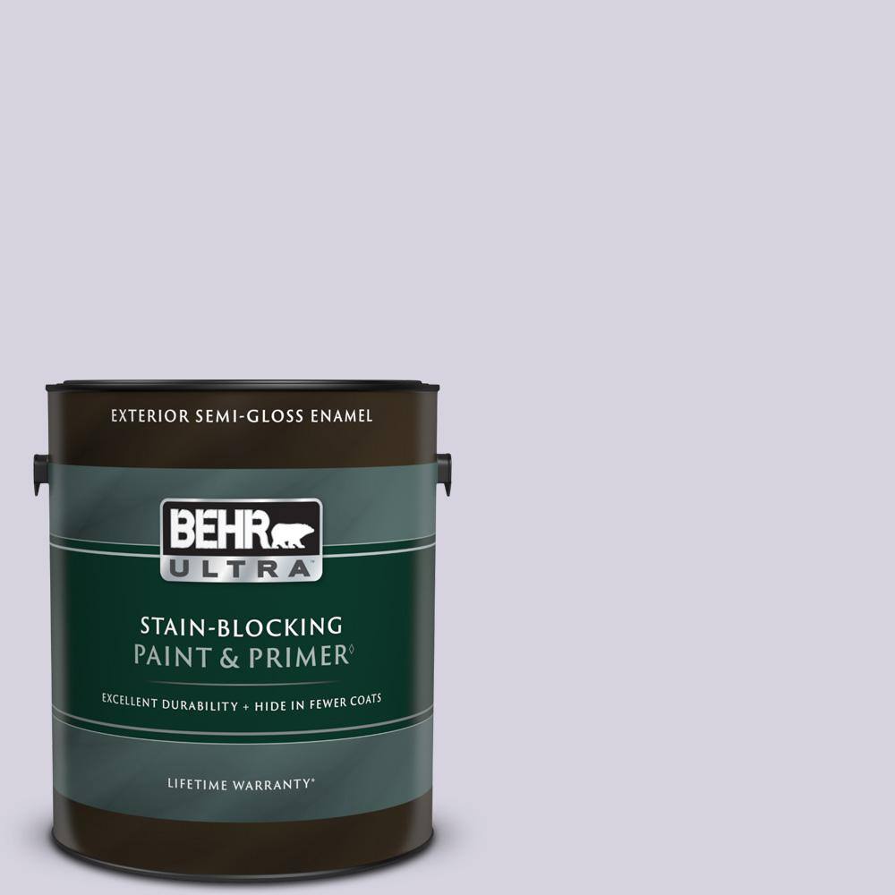 BEHR ULTRA 1 gal. #650E-2 Lovely Lavender Semi-Gloss Enamel Exterior ...