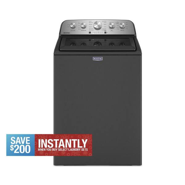 Maytag 4.7 cu. ft. Top Load Washer in Volcano Black with Extra Power ...