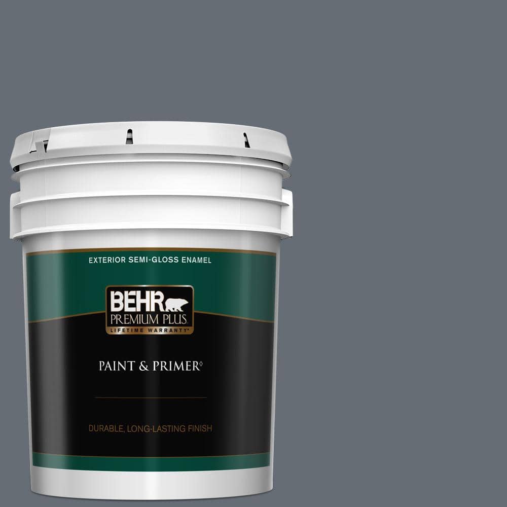 BEHR PREMIUM PLUS 5 gal. #PPU26-22 Summer Storm Semi-Gloss Enamel ...