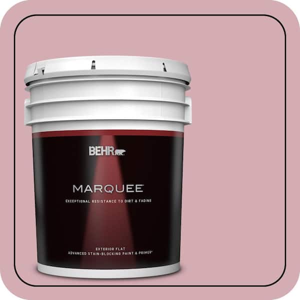 BEHR MARQUEE 5 gal. #S130-3 Ballet Rose Flat Exterior Paint & Primer ...