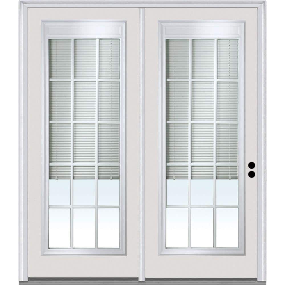 MMI DOOR 75 in. x 81.75 in. Clear Glass Internal Blinds/Grilles ...