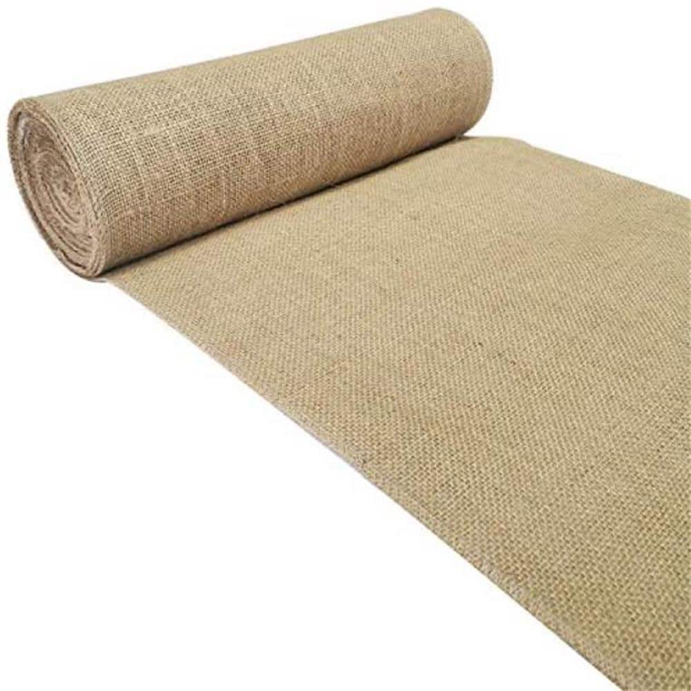 Wellco 6.6 x 75 ft. Gardening Burlap Roll - Natural Burlap Fabric for ...