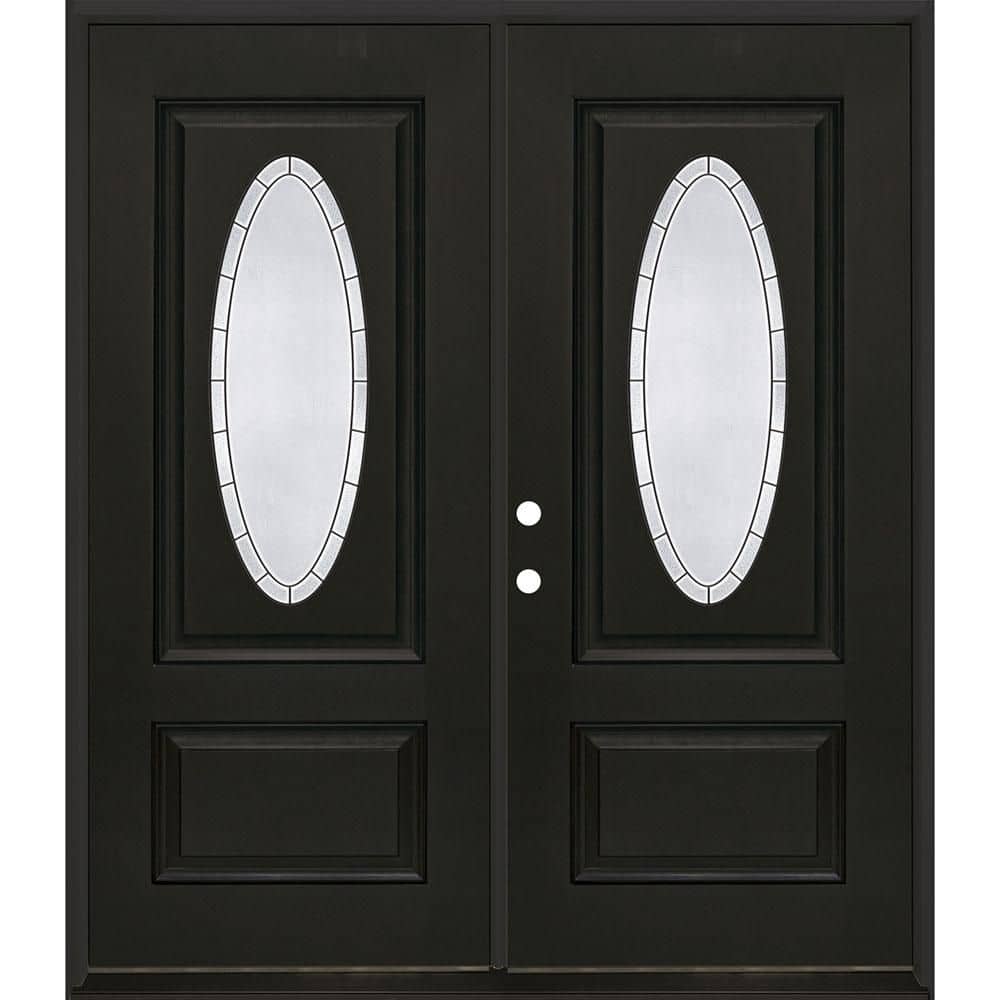 Steves & Sons Regency 72 in. x 80 in. 3/4L Oval Empire Deco Glass RHIS ...