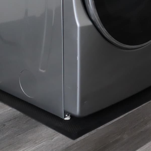 Rubber-Cal 29 in. x 32 in. Black Rubber Washer and Dryer Mat 03-R277 ...