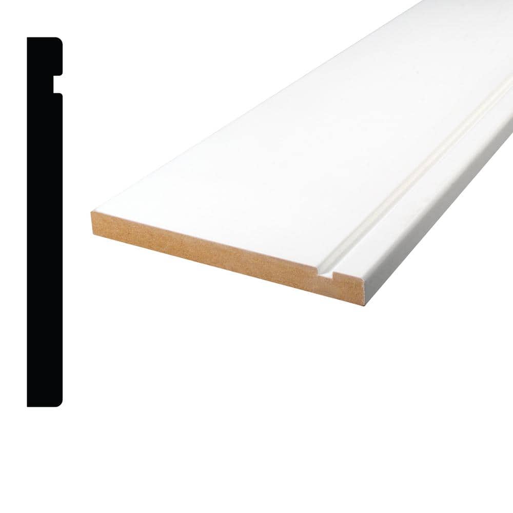 Alexandria Moulding Pro Pack 1/2 in. x 5 in. x 84 in. Primed MDF ...