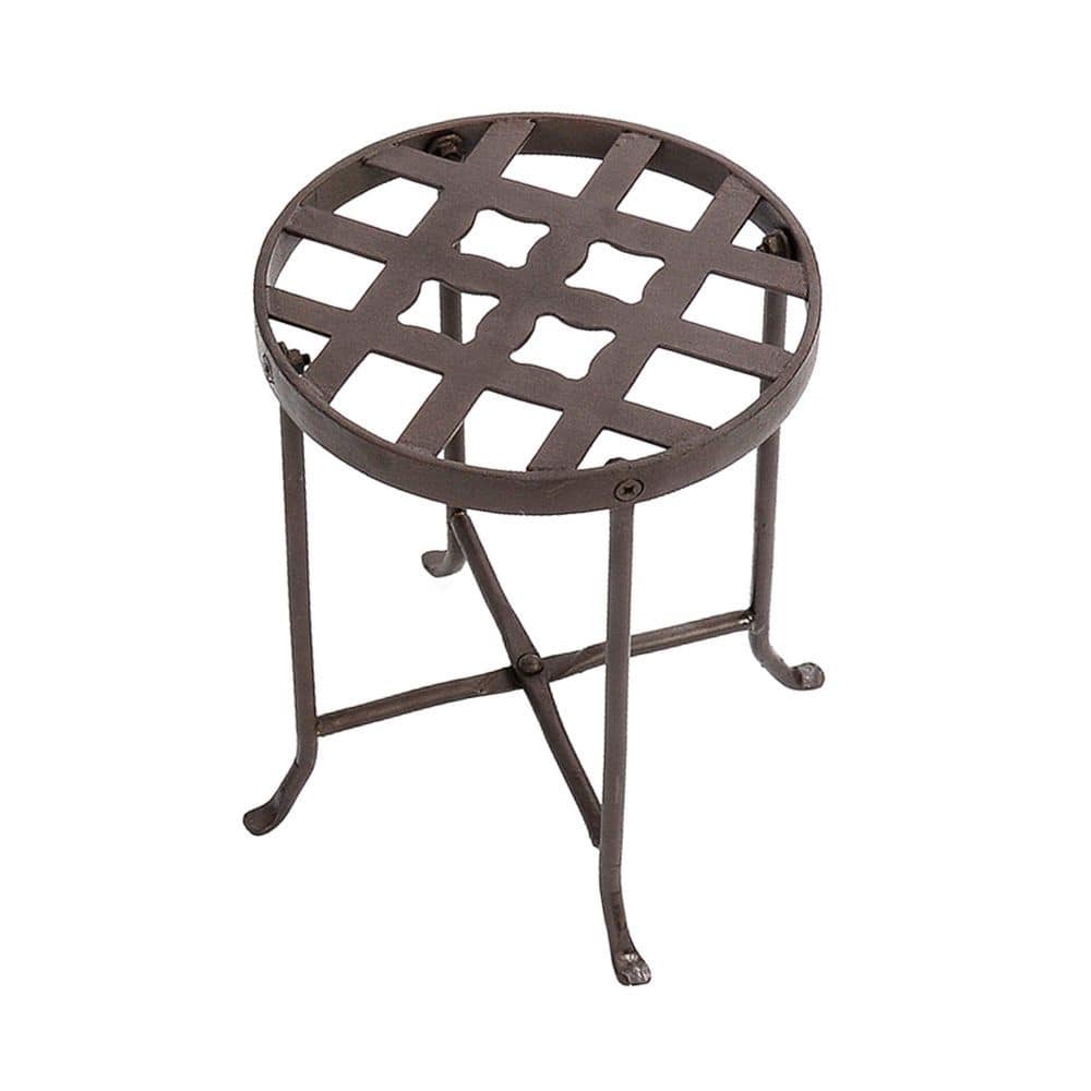 ACHLA DESIGNS Small Round Table Flowers Plant Stand, 12 in. Tall, Roman ...