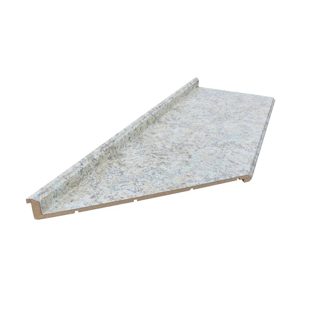 Hampton Bay 10 ft. Left Miter Laminate Countertop in Typhoon Ice with ...