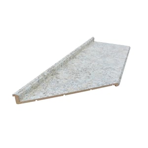 Hampton Bay 10 ft. Left Miter Laminate Countertop in Typhoon Ice with ...