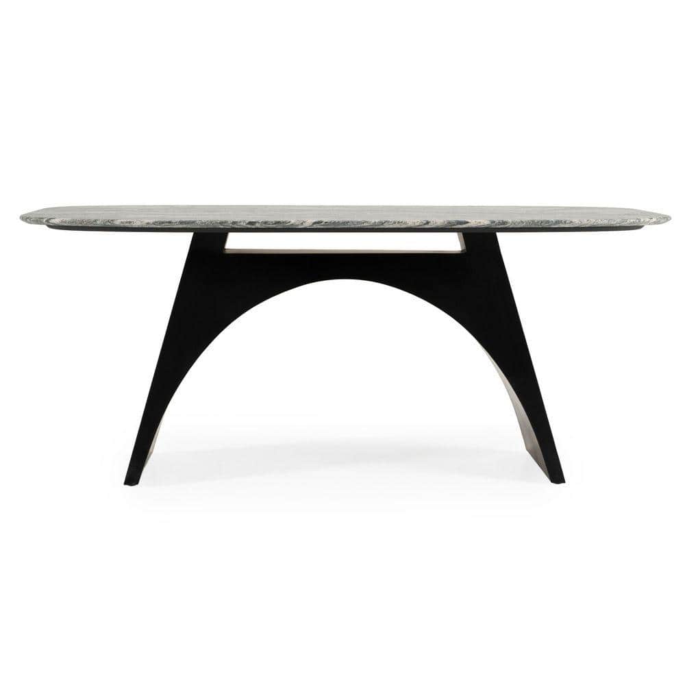 MR MODREST Modrest Colbert Modern Black and White Marble 35.5 in ...