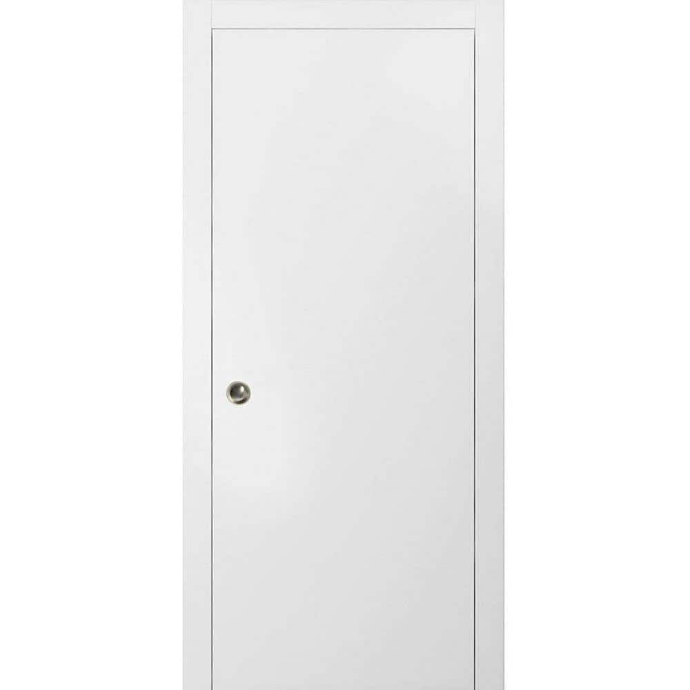 Sartodoors Planum 0010 30 in. x 96 in. Flush White Finished Wood ...