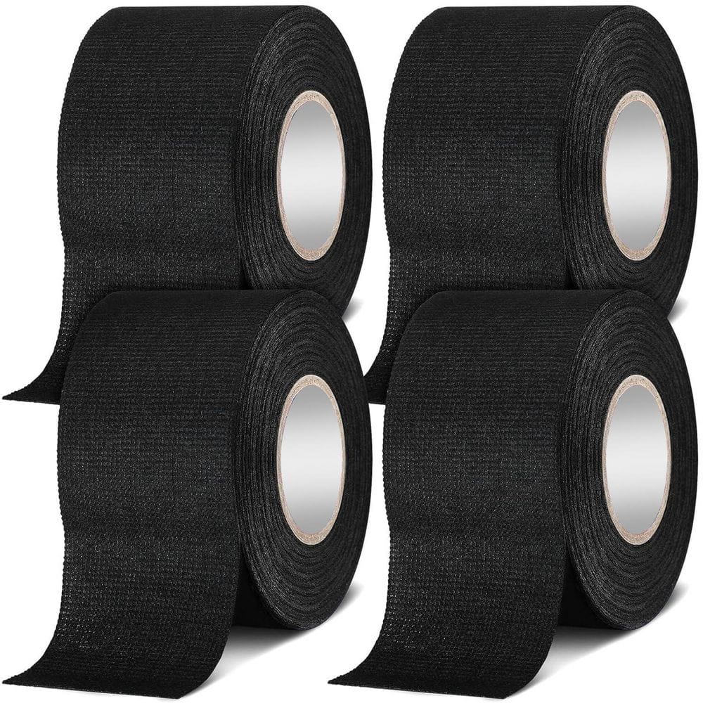 Yichuhaoxi 2 in. x 49.2 ft. Electrical Tape Harness Cloth Black 4-Pack ...
