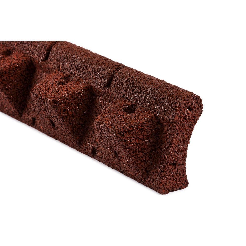 EcoBorder 4 ft. Red Rubber Curb Landscape Edging (36-Count) CURB-RED-36 ...