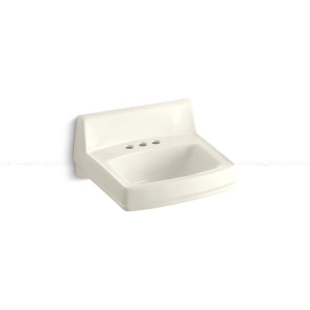 KOHLER Greenwich Wall-Mount Vitreous China Bathroom Sink in Biscuit ...