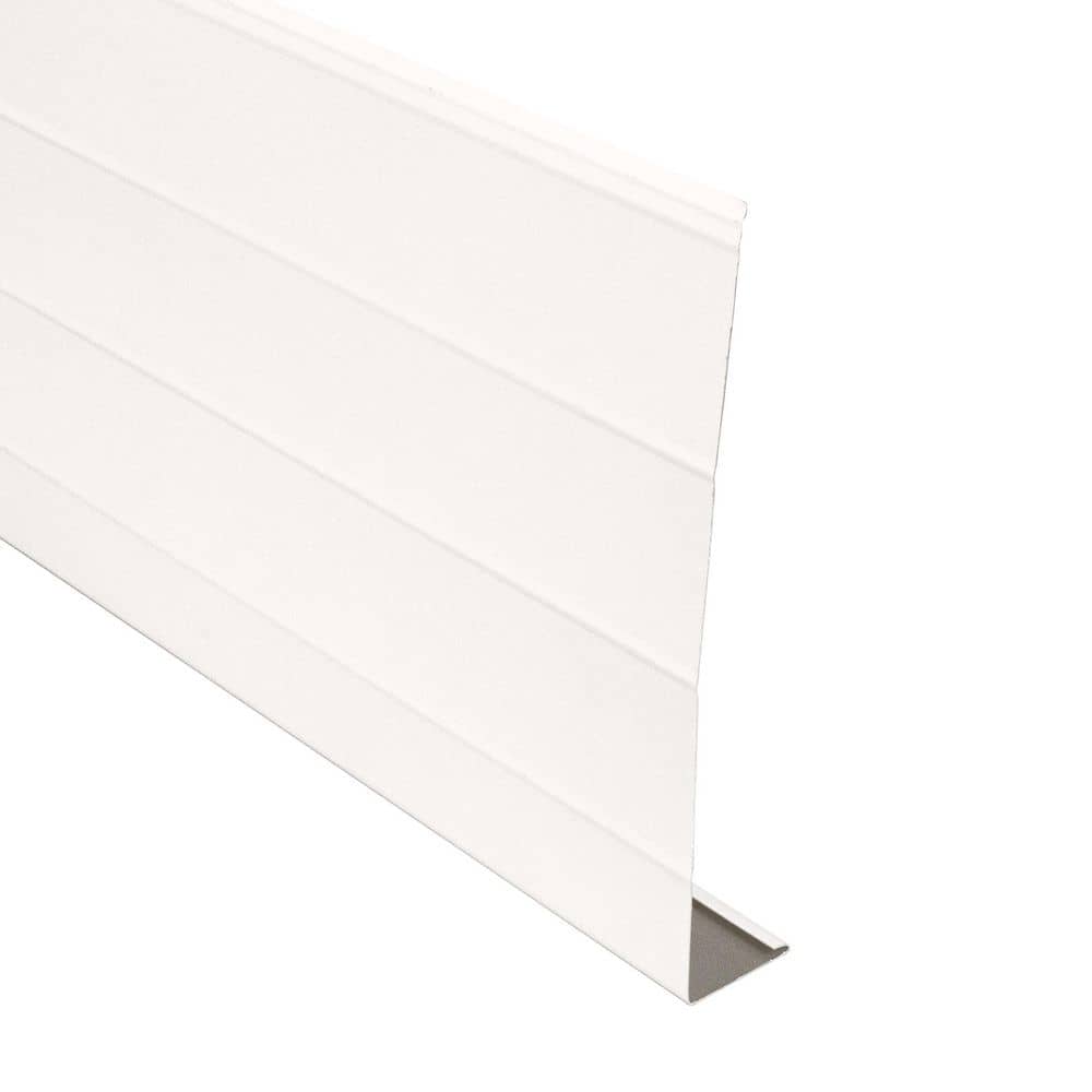 Wolverine 1-1/4 in. X 144 in. White Aluminum 8" Ribbed Fascia 660706 ...