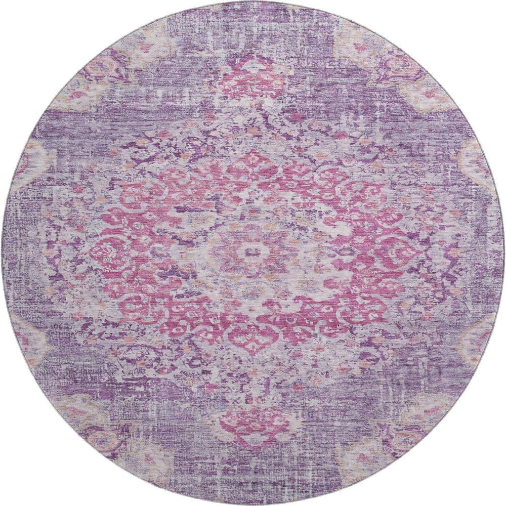 Addison Rugs Mayfield Premium Machine Washable Abstract AMF1236 Purple ...