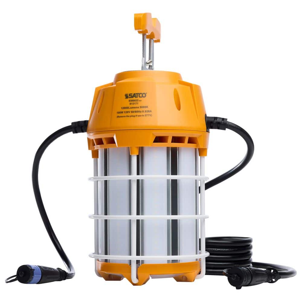 SATCO 120-277V 10000 Lumens LED Plug-in Hanging Work Light 10.94 in ...