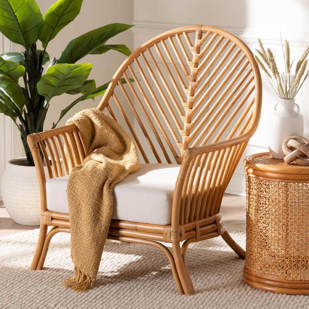 bali & pari Lisabon Light Honey Rattan Arm Chair 246-13697-HD - The ...