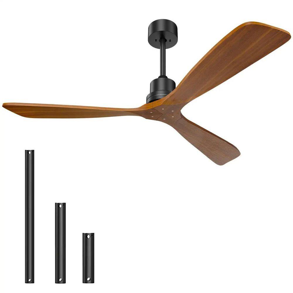 Buy Modern Elegant 60 in. Brown Indoor Outdoor Ceiling Fan with Remote ...