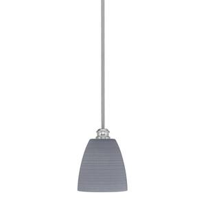 Albany 60-Watt 1-Light Brushed Nickel Pendant Mini Pendant Light Smoke ...